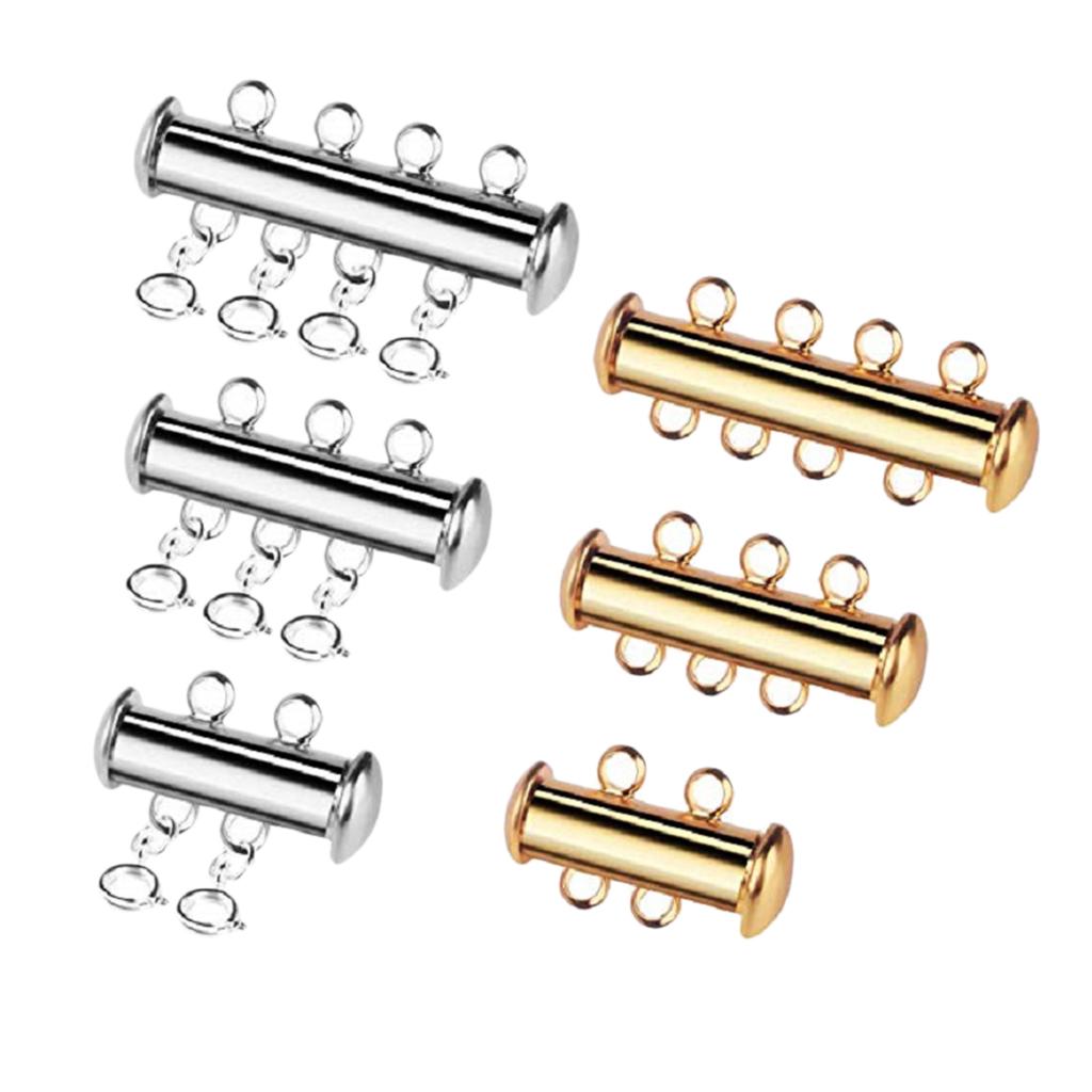 Satın alın 6Pc 14/20/25mm MultiStrand Slide Lock Clasp Magnetic Closure ...