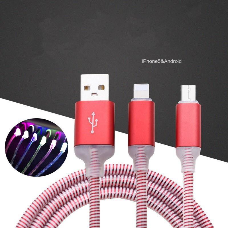 Buy Colorful Light Micro Android/Apple LED Light USB Charger Data Sync ...