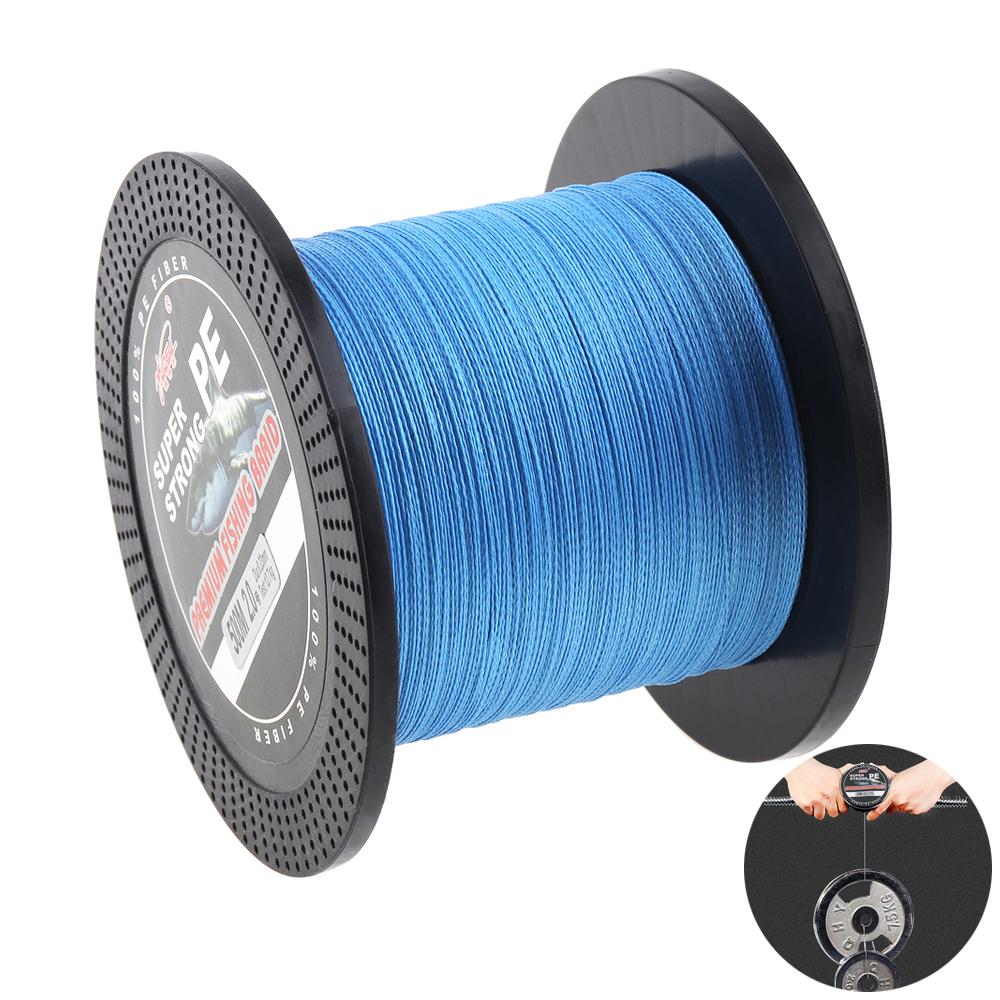 Buy 500M 550Yards Blue PE Braided Fishing Line 4 Strands 18 28 40 50 70 ...