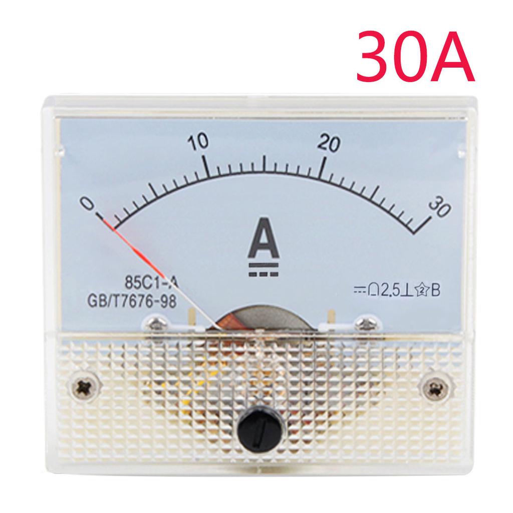 DC Current Meter Analog Panel 5A 10A 20A 30A 50A 100A AMP Gauge Tester ...