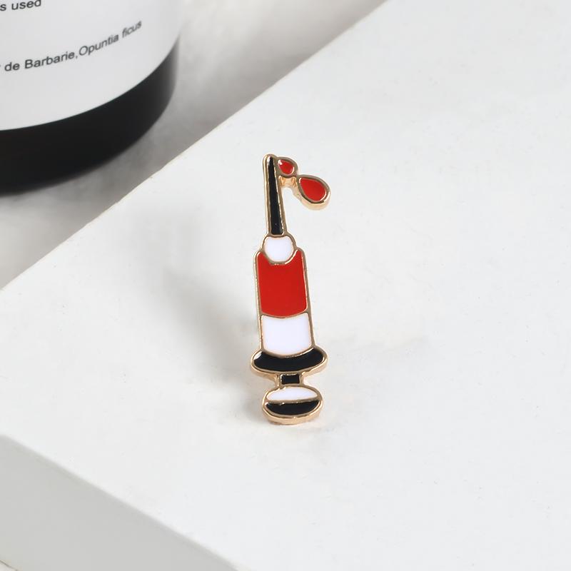 Buy Syringe Enamel Pins Drawing Blood Brooches Custom Bag Clothes Lapel ...