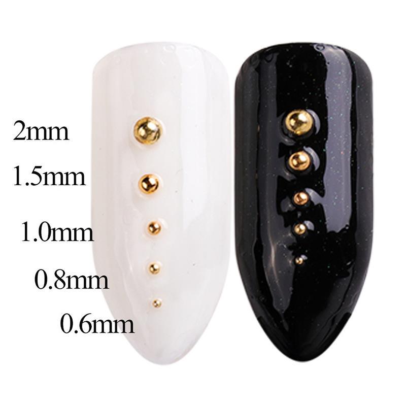 Buy Mixed Color Nail Rhinestones Stones Mini Stainless Steel Beads 3D ...