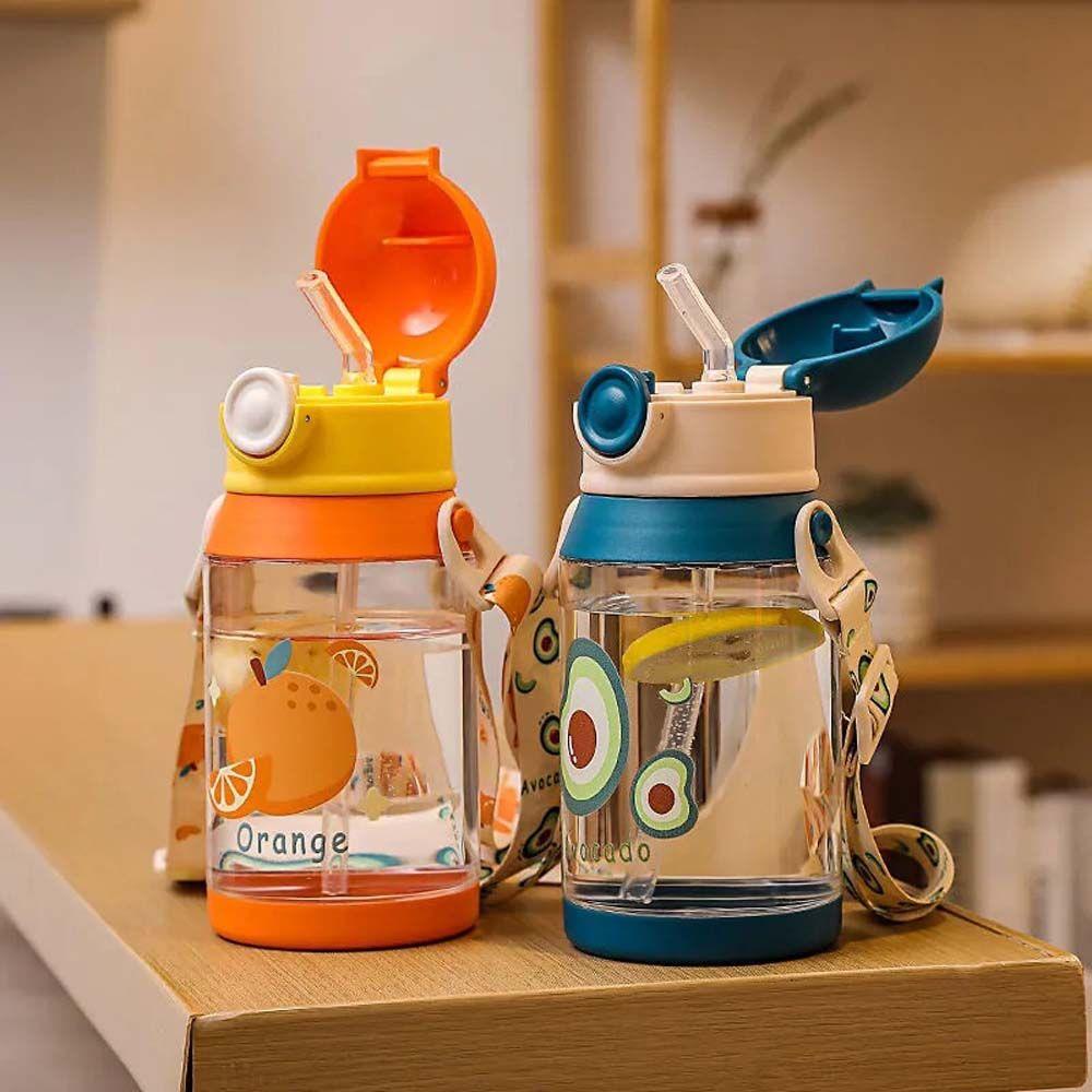 Pattern Student Water Bottle Children Water Bottle Straw Cup Outdoor ...