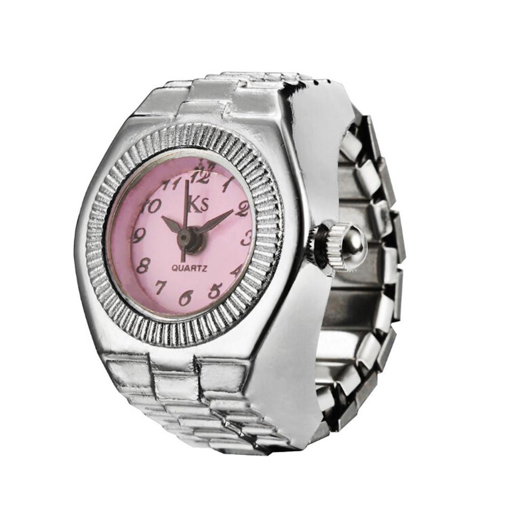 Buy Dial Quartz Analog Creative Steel Cool Elastic Finger Ring Watch at ...