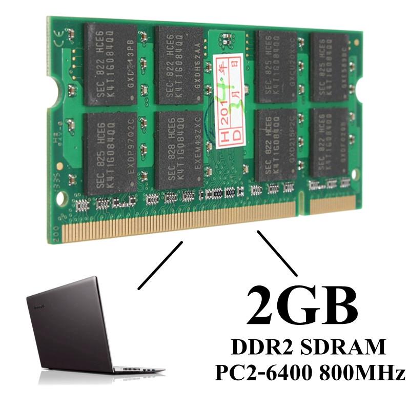 2GB DDR2 SDRAM PC2-6400 800MHz SODIMM 200pin Laptop Notebook Memory Ram ...