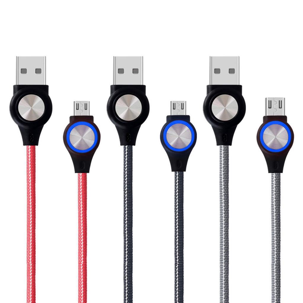 Buy Intelligent Light Indicator Charging Cable Micro-USB Braided Data ...