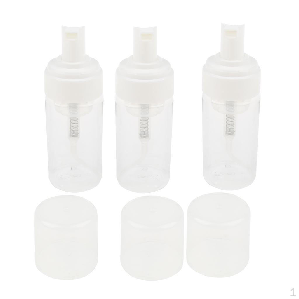 Buy Pack of 3 Plastic Mini Foaming Soap Dispensers Travel Pump Bottles ...