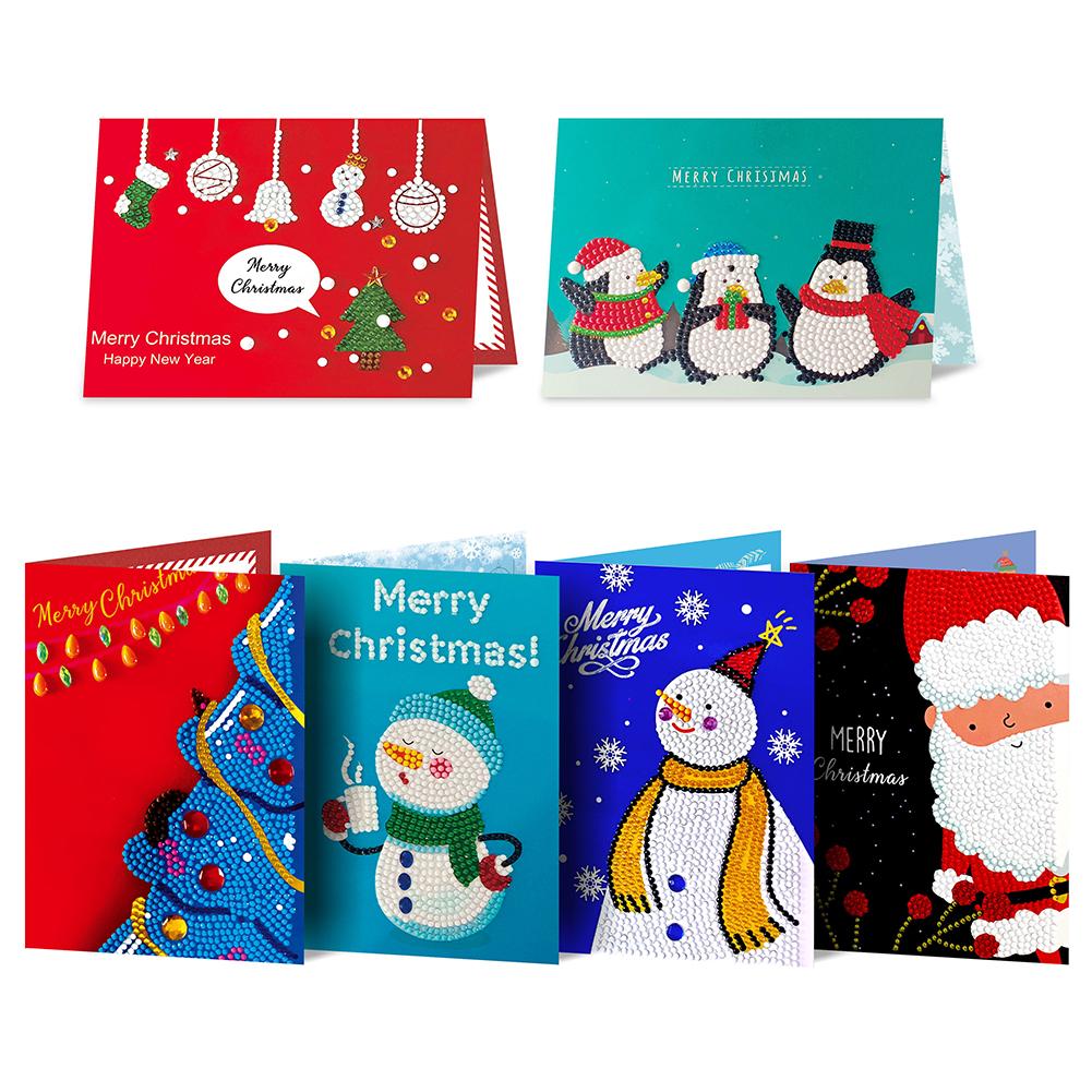 Diamond Painting Christmas Greeting Cards 5D Rhinestone Special Shape ...