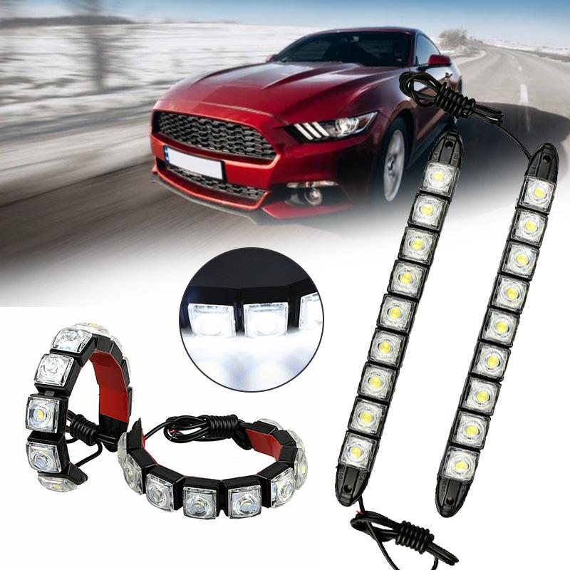 Cheap 2x White DC 12V 9-LED Daytime Running Light DRL Car Fog Day Driving Lamp Lights | Joom
