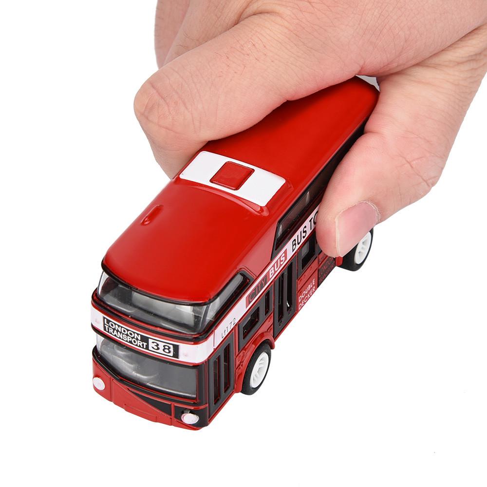 Buy Pull Back Bus Collection Model Double-decker Bus Alloy Die Cast ...