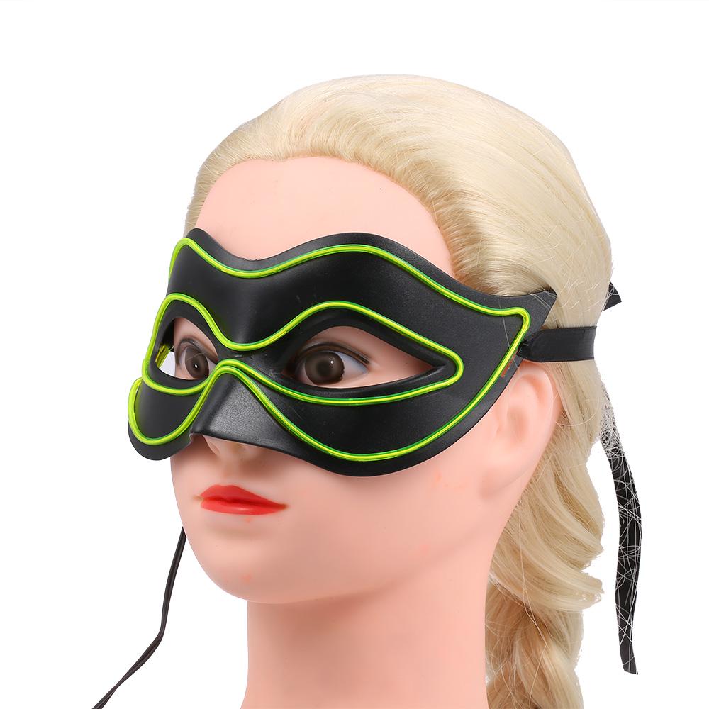 LED Luminous Flashing Face Mask Party Masks Light Up Dance Cosplay ...