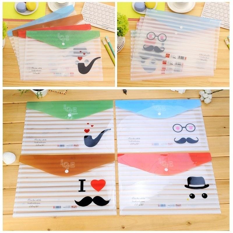 Buy 1PC Fashion Creative Cartoon Waterproof Document Bag Mustache Hat ...