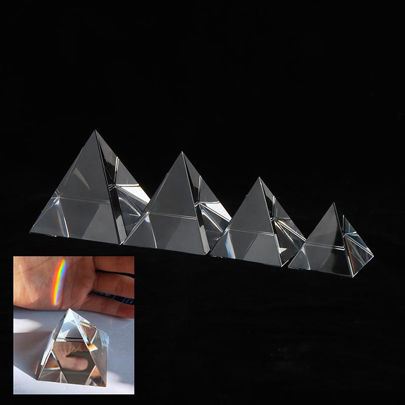 Buy 50-80Mmrainbow Optical Glass Crystal Pyramid Prism For Natural ...