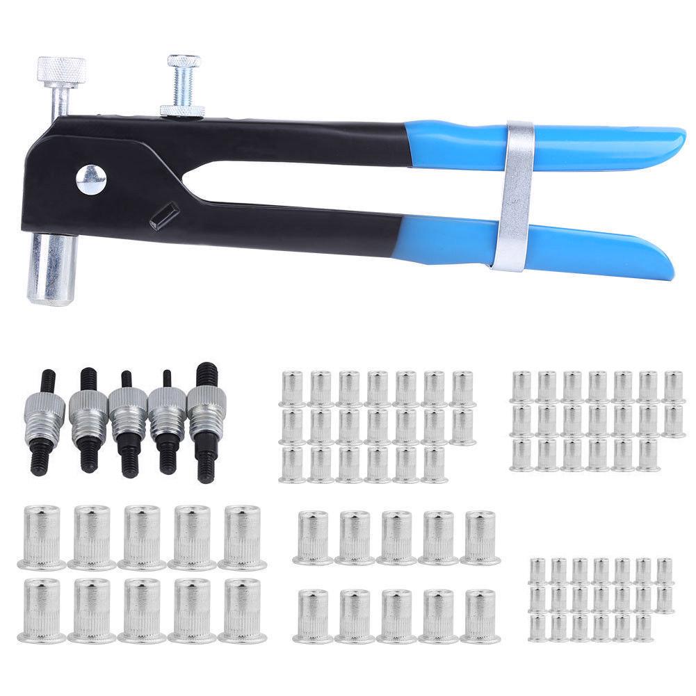 Buy Rivnut Kit Set Riveting Nut M3-M8 86Pcs Threaded Tool Riveter ...