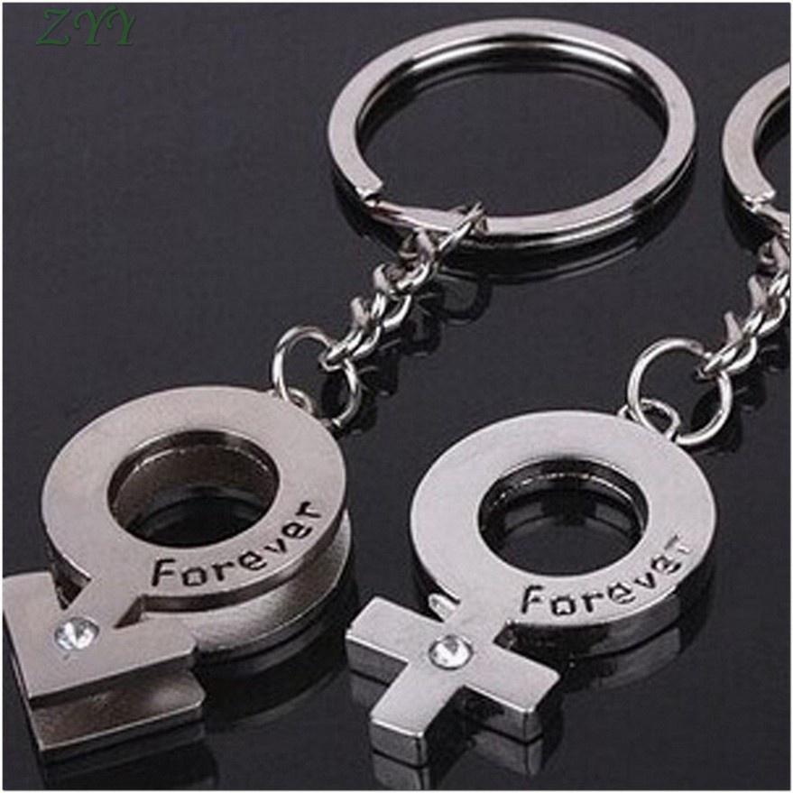 Buy Preiswert 1 Pair Symbols Lovers Keychain Keyring Set Alloy ZYN3 at ...