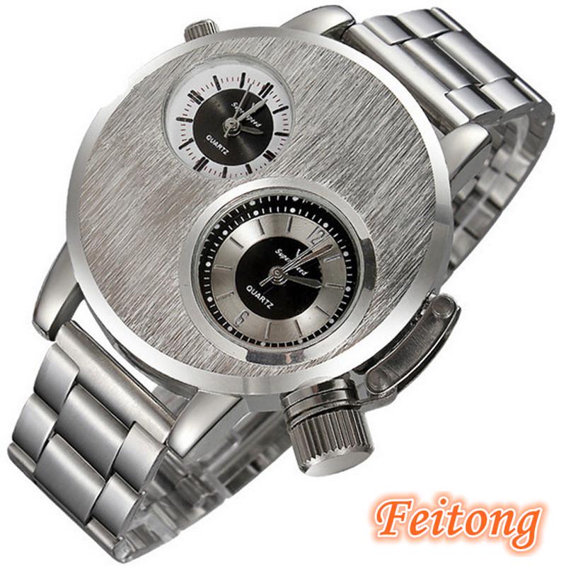 Buy Feitong Mens Stainless Steel Date Military Sport Quartz Analog ...