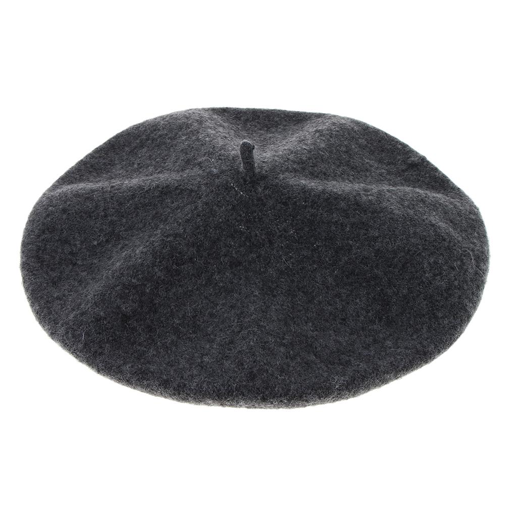 Buy Vintage French Women Girls Wool Warm Plain Beret Beanie Hat Cap ...