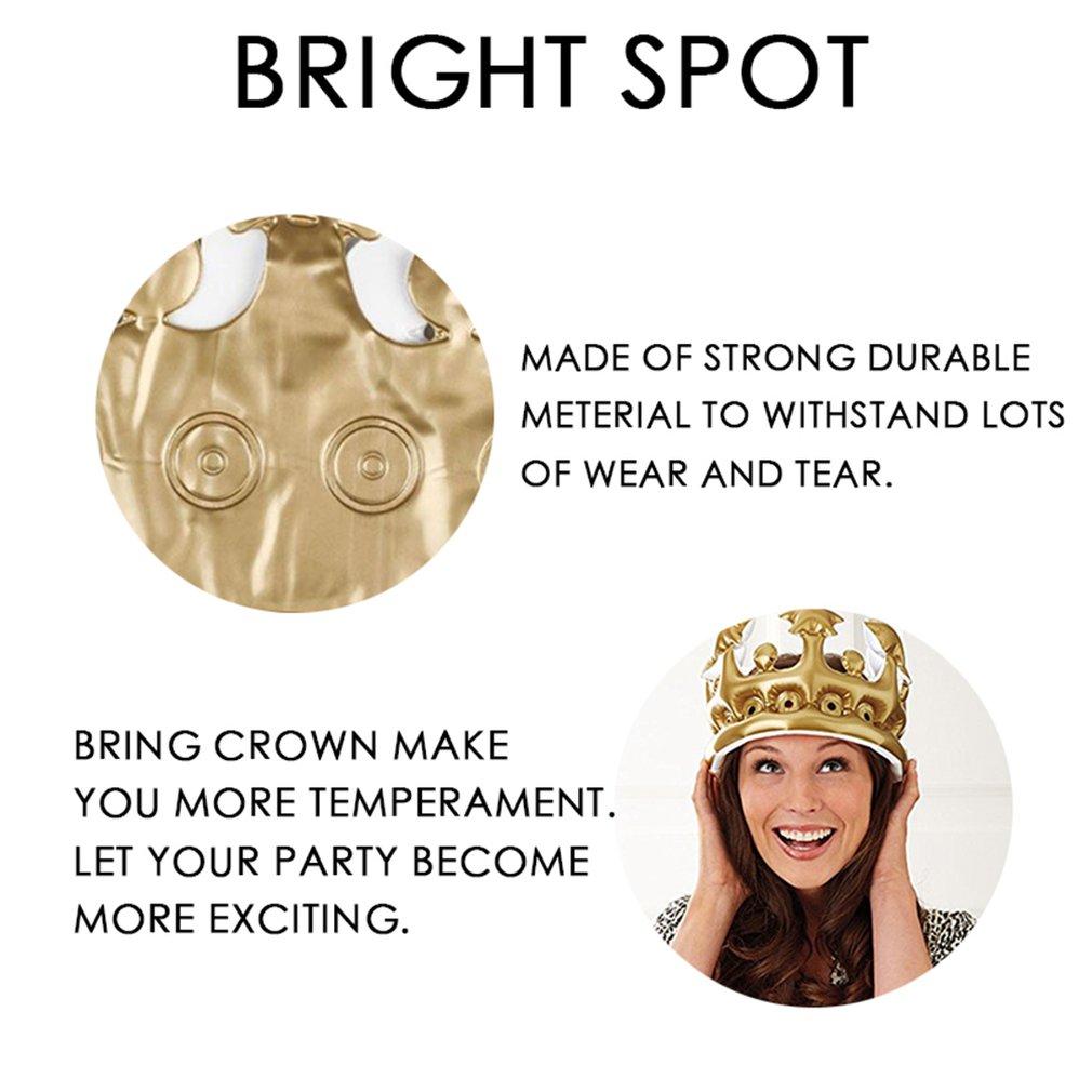 Buy Children Gold Pvc Inflatable Crown Party Birthday Party Hat Baby ...