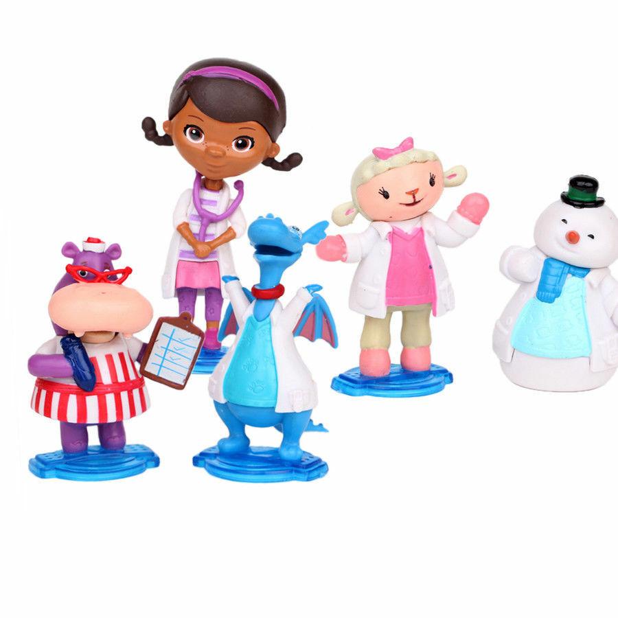 Buy 5 pcs/set Doc McStuffins Stuffy Lambie Hallie Chilly Figure Cake ...
