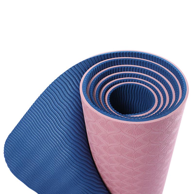 Buy Fitness Non-slip Sweat-absorbent Tpe Single-color Yoga Mat Exercise ...