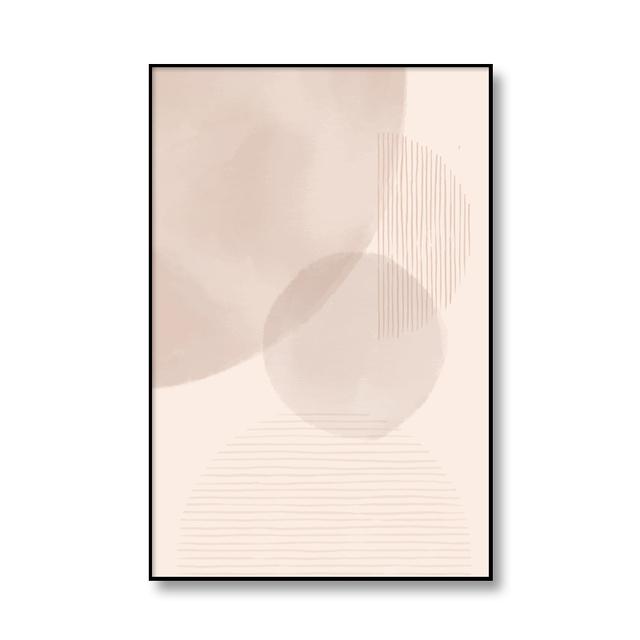 Cumpără Poster cu linie de cerc abstractă, pictură modernă pe pânză, la ...