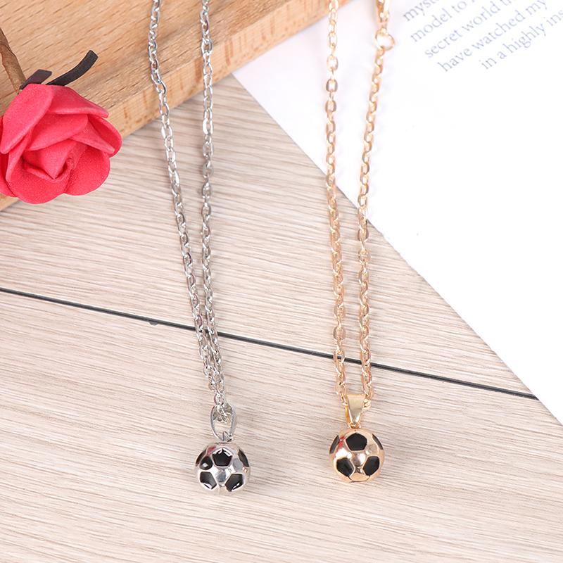 Buy Sport Necklace Football Pendant With Chain Soccer Necklace Gold ...