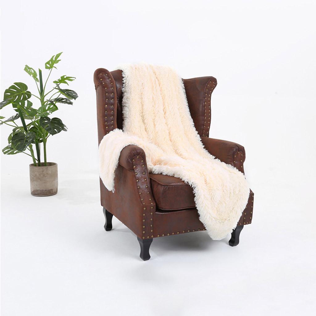 Cheap Shaggy Long Faux Throw Blanket Fuzzy Lightweight Plush Fleece | Joom