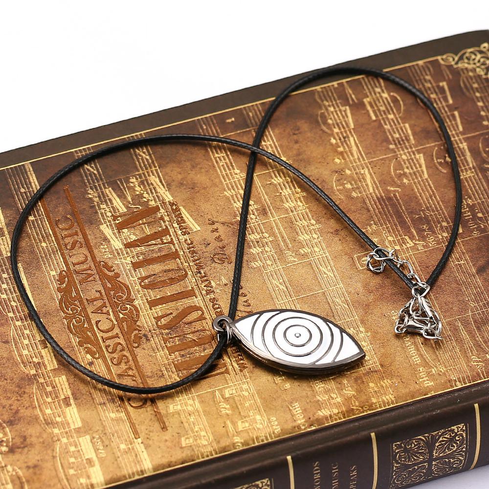 Buy Anime Jewelry Naruto Necklace Rinnegan Pendant Necklace PU Rope ...
