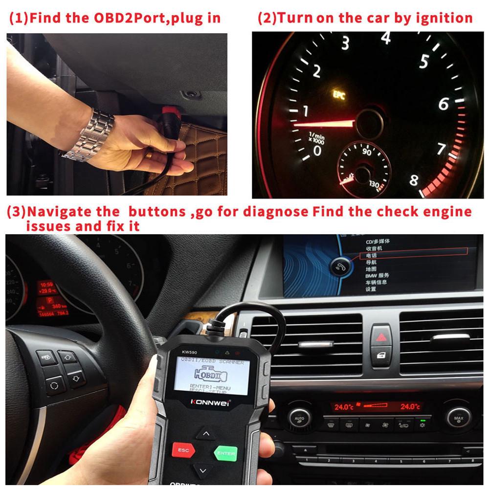 Buy Car Fault Detector OBDII Scanner Automobile Diagnosis Checker On ...