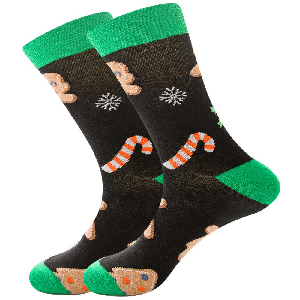Buy color male Christmas elk female Christmas socks autumn winter new ...