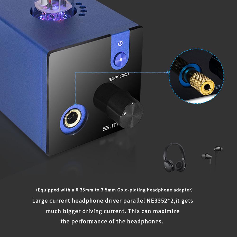 Buy SMSL SP100 HiFi Tube Headset Amplifier Headphone Amplifier 6N3 ...