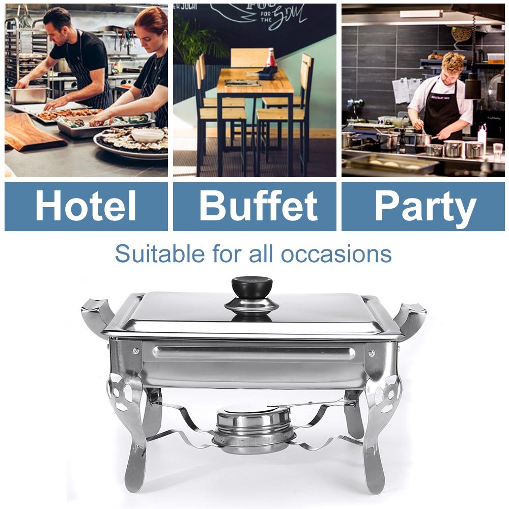 6L Stainless Steel Square Buffet Stove Chafing Dish Buffet Stoves ...