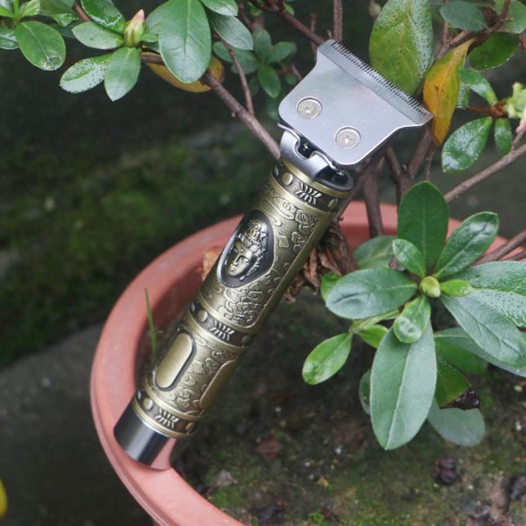 Buy Cordless Hair Trimmer Buddha Carved Vintage Electric Rechargeable ...