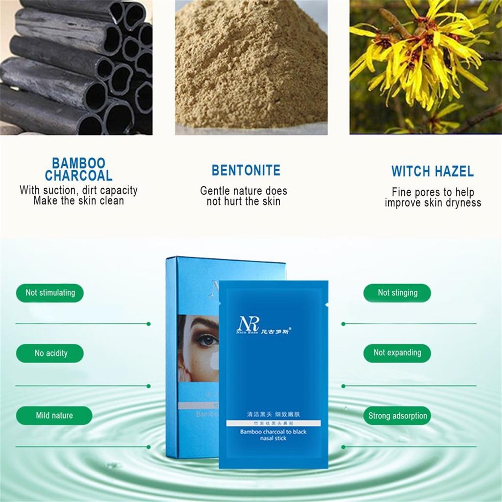 Buy Nico Ross Bamboo Charcoal Blackhead Remover Nose Mask Skin Care ...