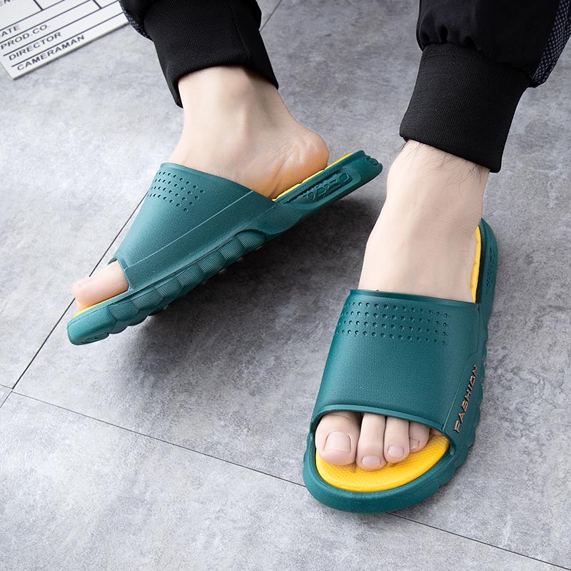 Buy New Fashion Men Slippers Summer Plastic Non-slip Bathroom Indoor ...