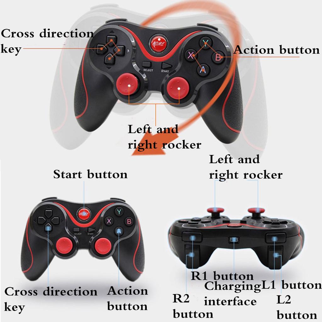 Buy Wireless Bluetooth Gamepad Gaming Controller for Smartphone Tablet ...