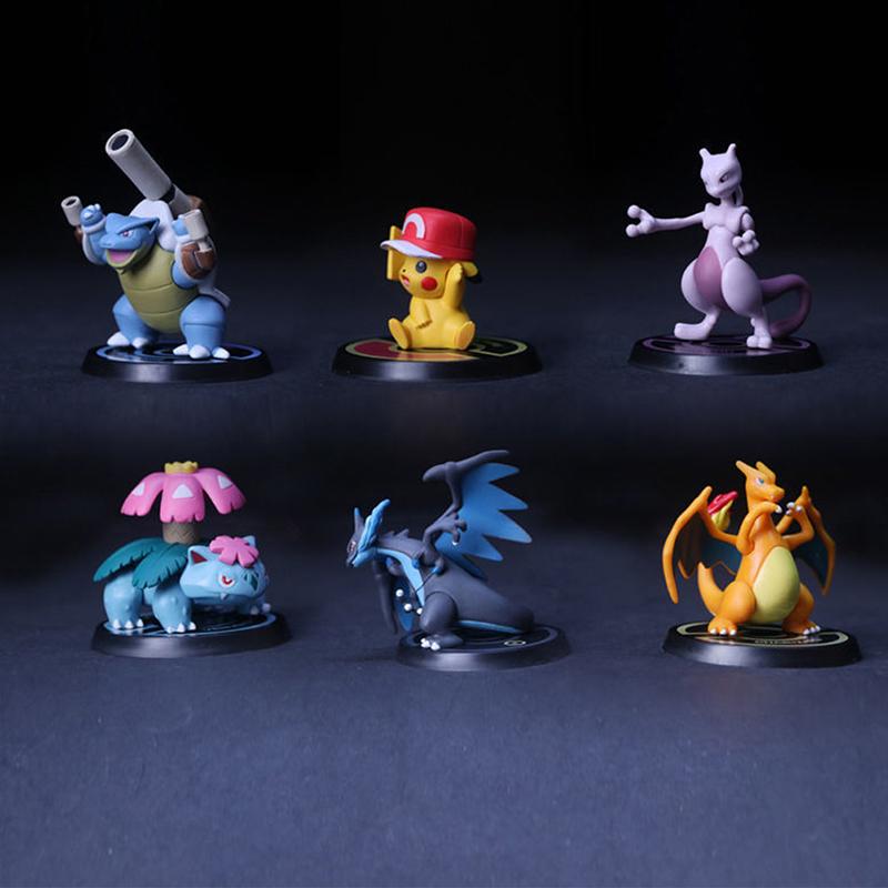 Cumpără 6Pcs/Set Pokemon Anime Figure Pikachu Charizard Action Model ...