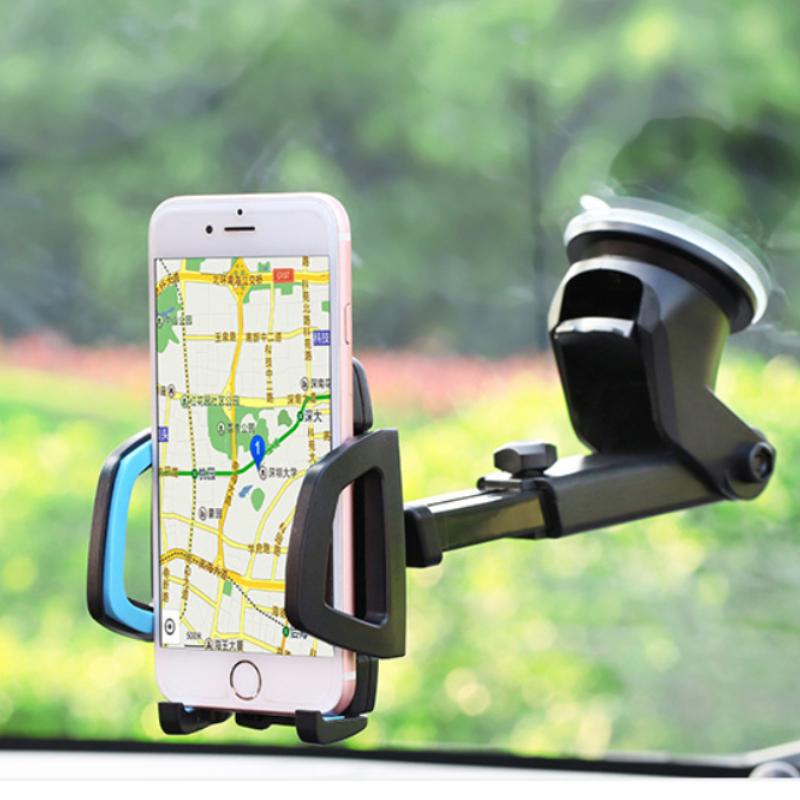 Long Pole Automatic Lock Car Phone Holder Telescopic Instrument Panel ...