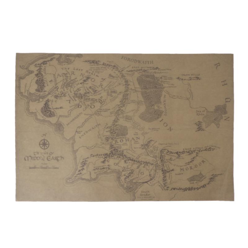 Buy Vintage Middle Earth Map Poster Home Decor Wall Sticker at ...