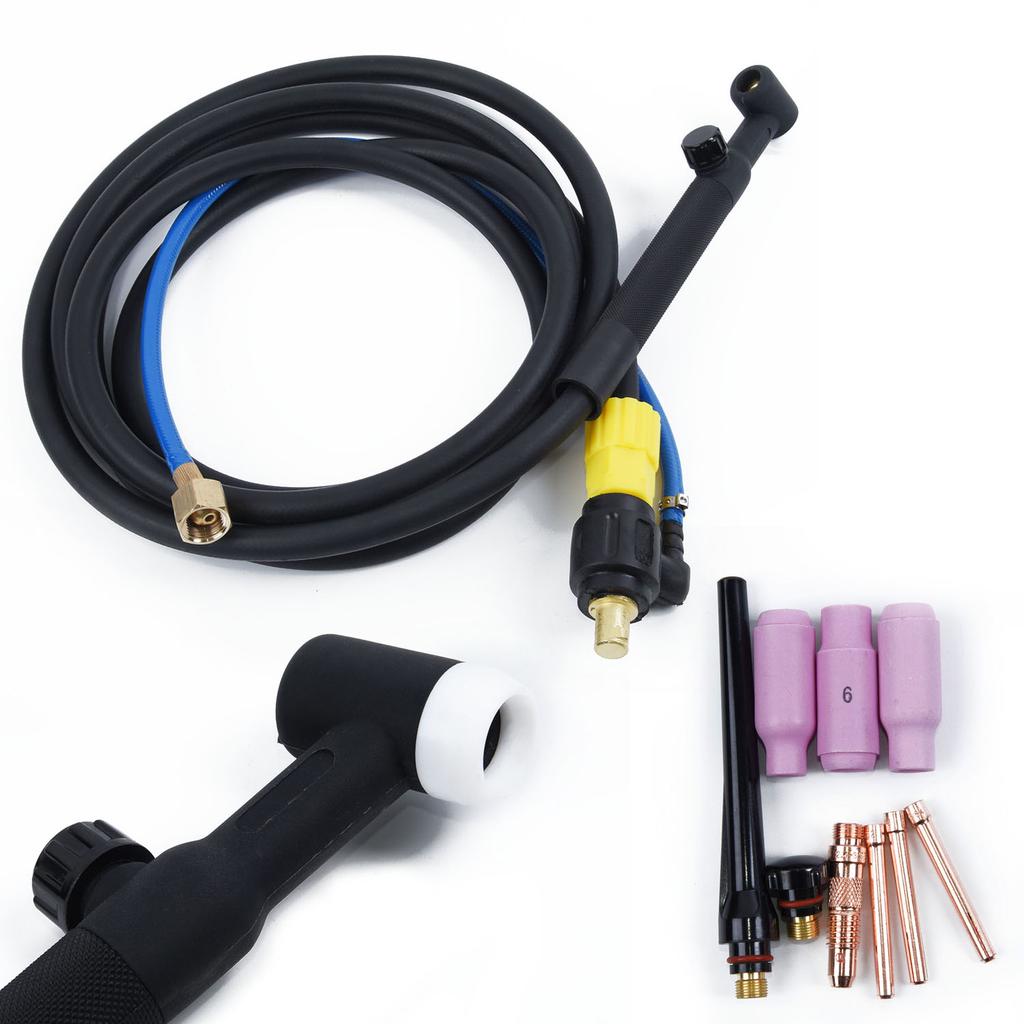 WP 17V Tig Welding Head Torch Tool Flexible Head With Gas Valved 35/50 ...