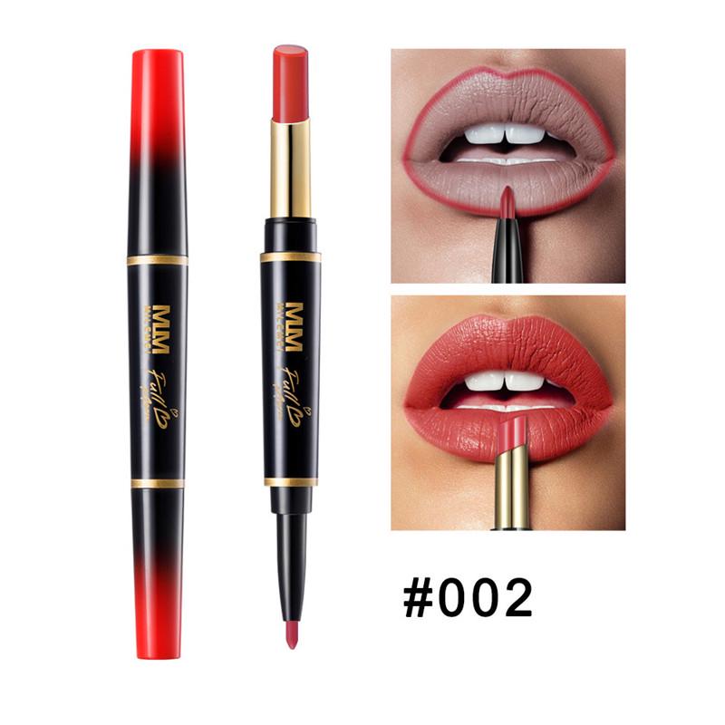 Buy 2 In 1 16 Colors Double Lipstick Pen Semi Matte Moisturizing Lip ...