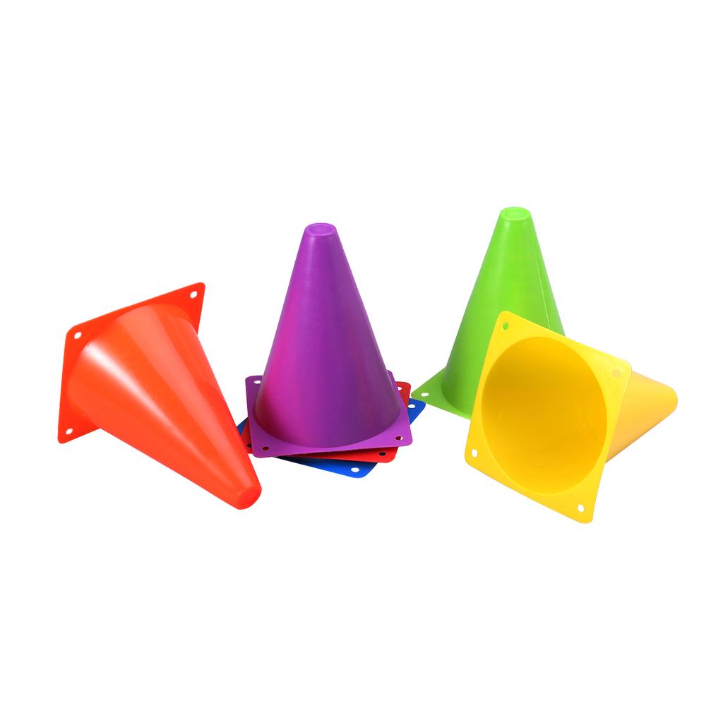 Buy 6PCS Assorted Colors Multi-purpose Plastic Cone Physical Education ...