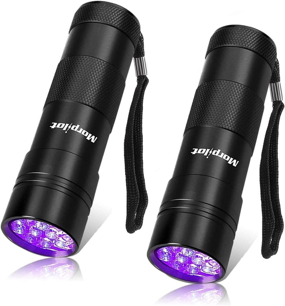 Cheap morpilot Blacklight Flashlights uv Flashlight: 12 Led 395nm 2 Pcs ...