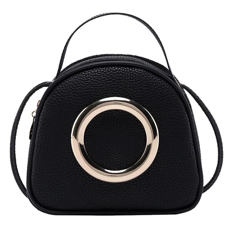Buy The Lychee Pattern Small Hand Bag Purse Metal Ring Messenger Bag ...