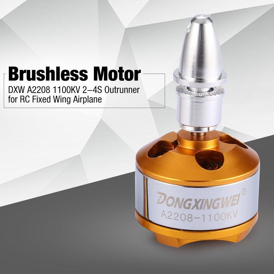 Buy DXW A2208 1100KV 2-4S Outrunner Brushless Motor for RC Fixed Wing ...