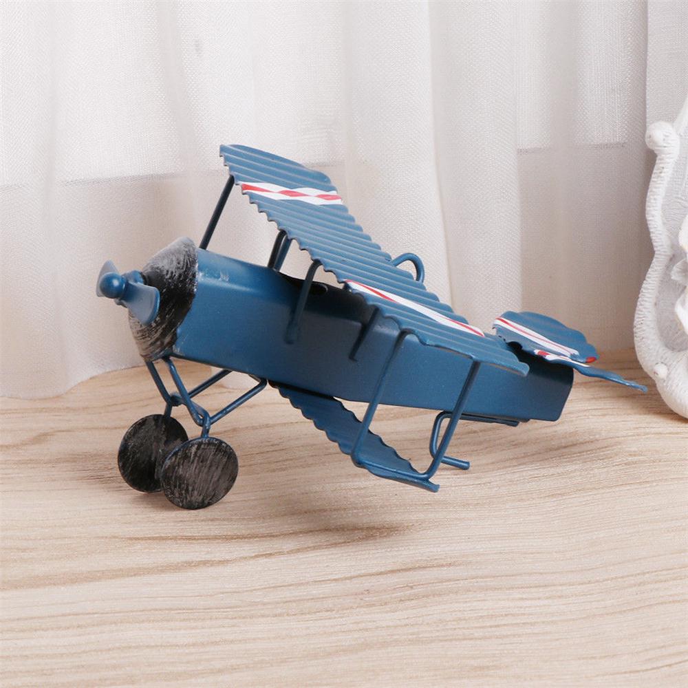 3Pcs Handicraft Vintage Retro Metal Iron Biplane Model Aircraft Toy ...