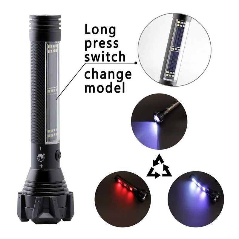 Buy Multifunction Solar LED Flashlight Rechargeable Portable Torch ...