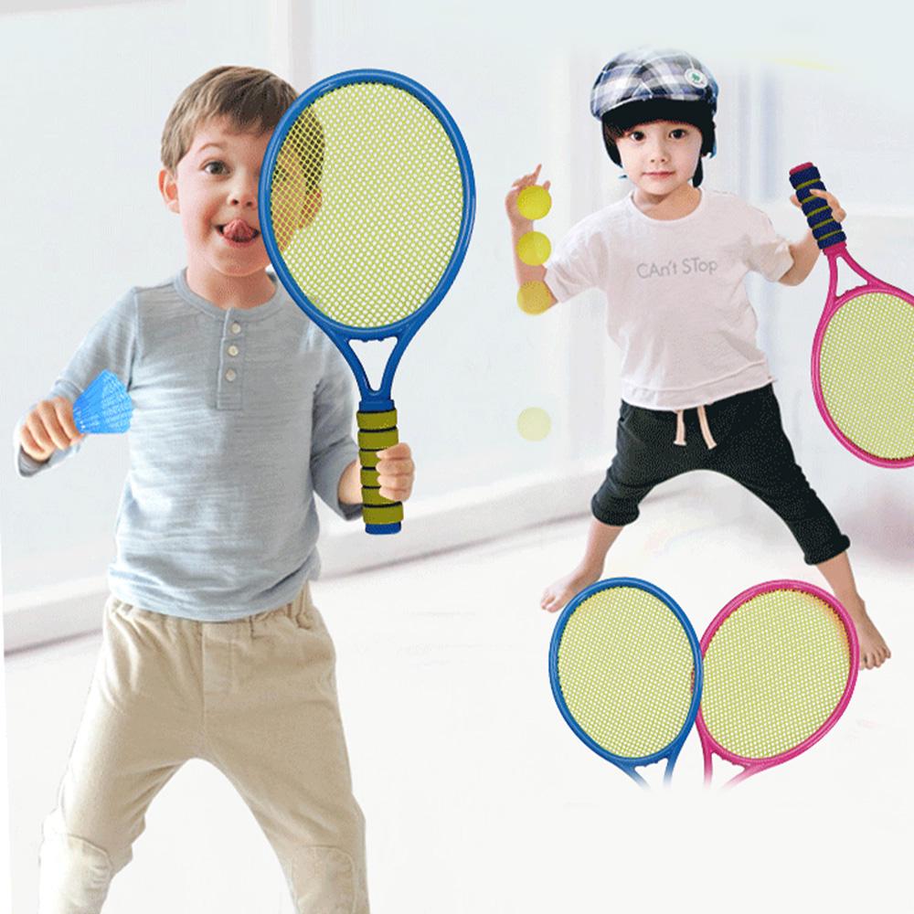 (infant) Kids Tennis Racket Play Set 2 Matching Balls Outdoor Exercise ...