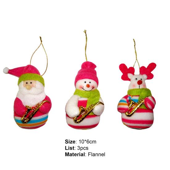 3Pcs/Set Hanging Decor Christmas Style Decorative Flannel Unique Lovely ...
