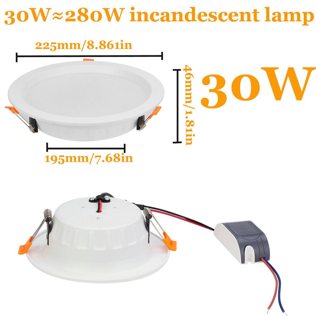 Buy Ultra Bright 30W LED Round Downlight Recessed Lamp light With LED ...